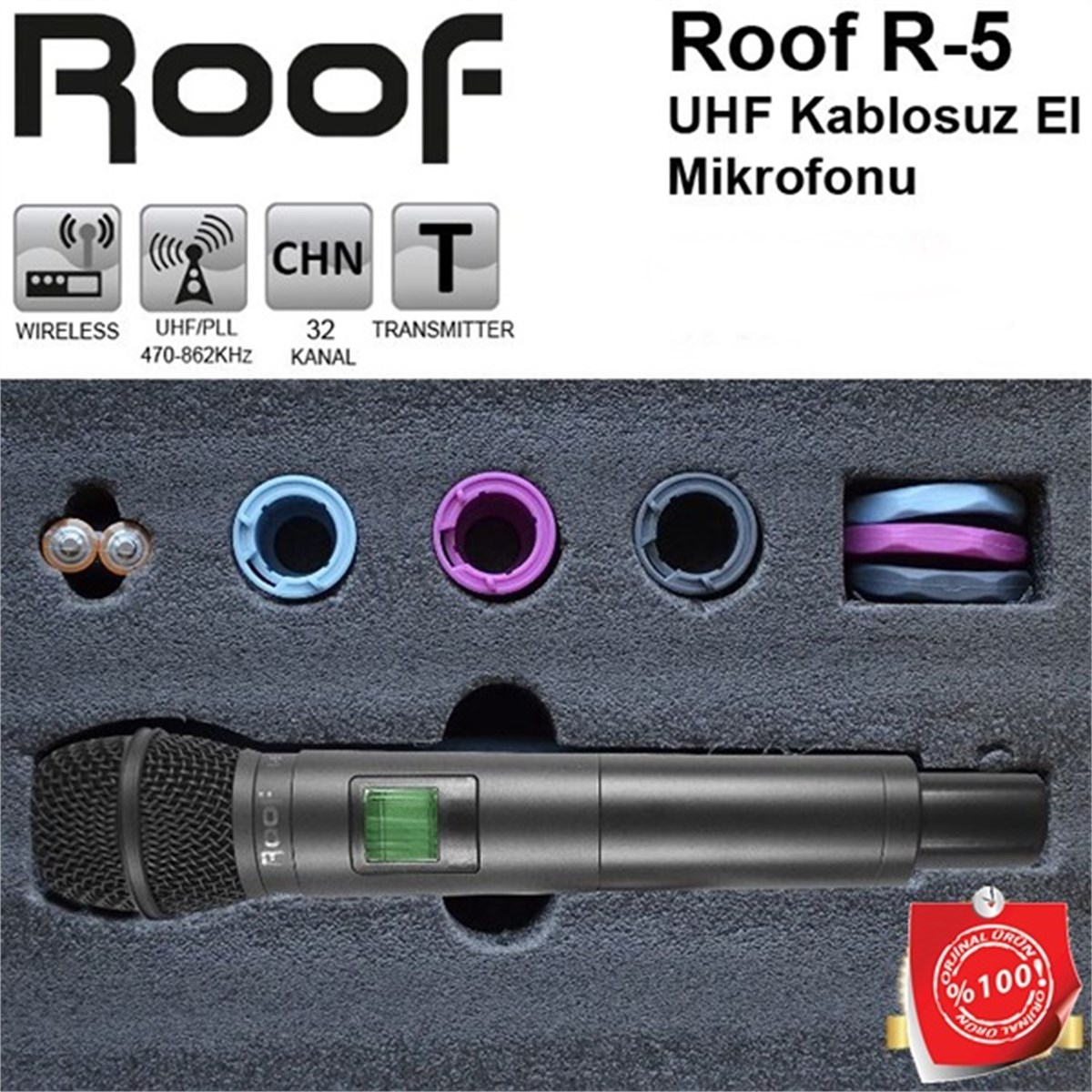 Roof R-5 Uhf Kablosuz EL Mikrofon