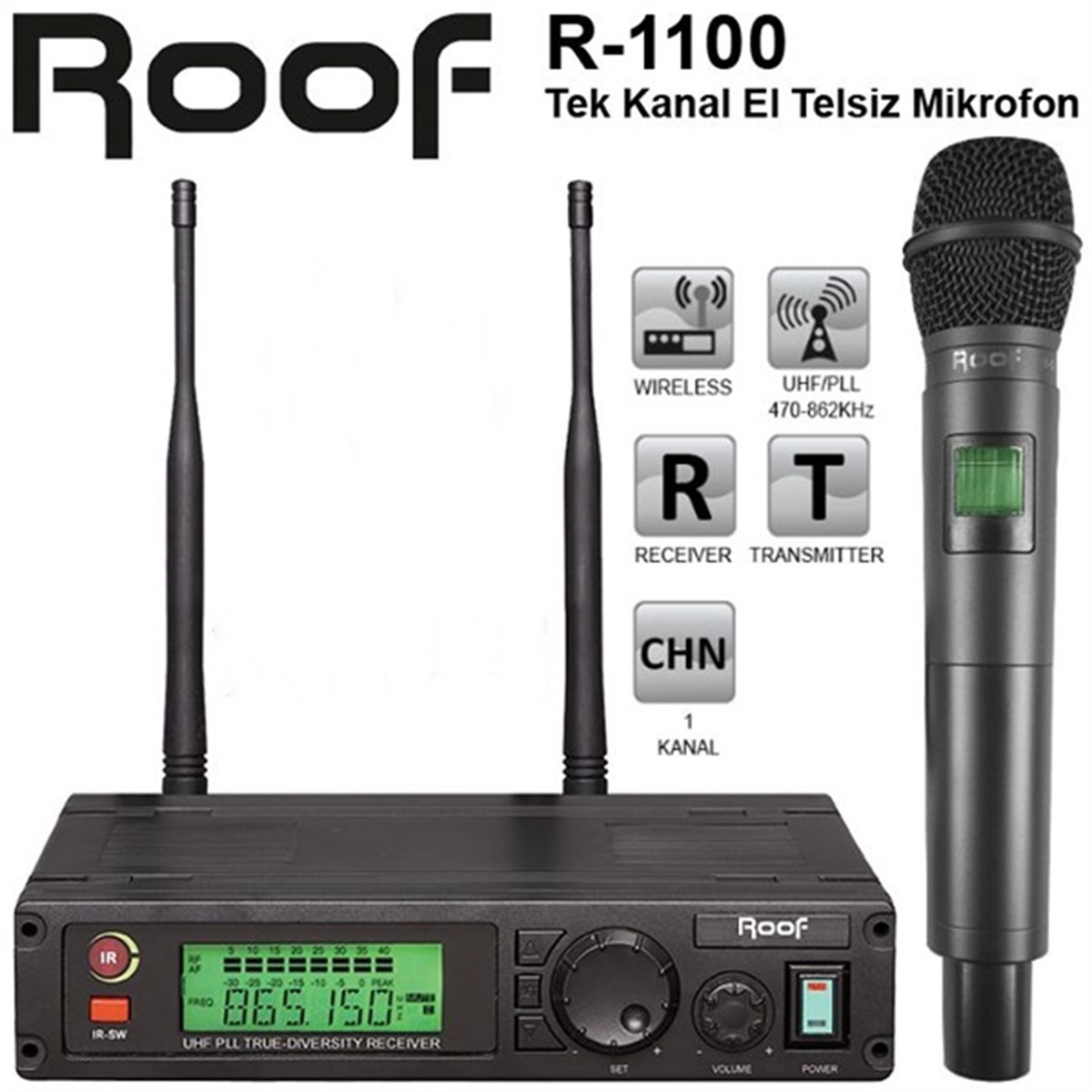 Roof R1100 EL Tipi Uhf Telsiz Kablosuz Mikrofon