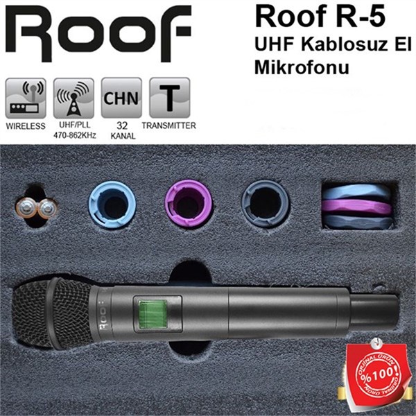 Roof R-5 Uhf Kablosuz EL Mikrofon