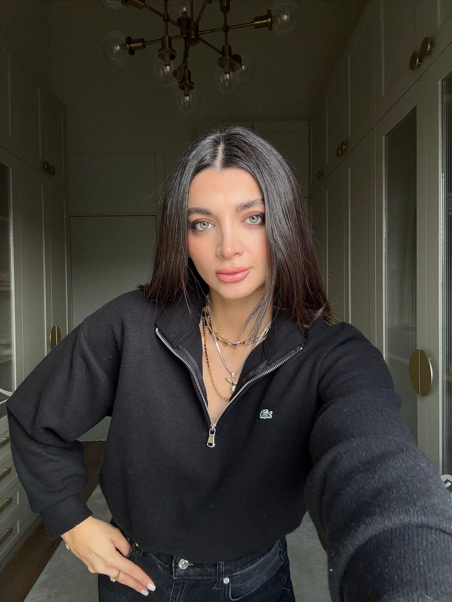 Siyah Fermuar Detaylı logolu Marka Model Sweat