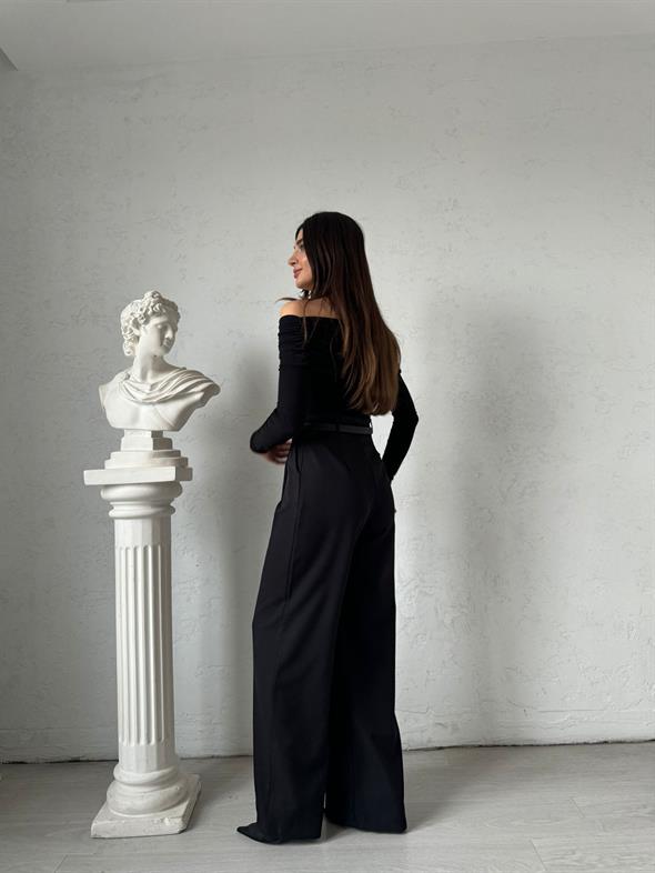 Siyah Lily Palazzo Pantolon