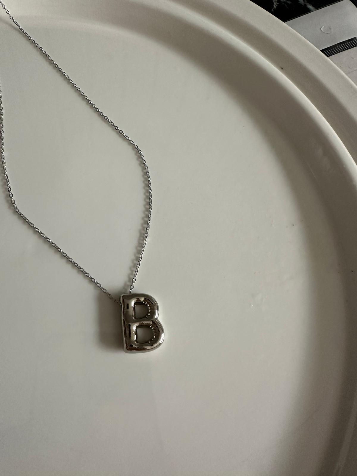 Gümüş B Harf Kolye I Chamakh Butik Online Alışveriş