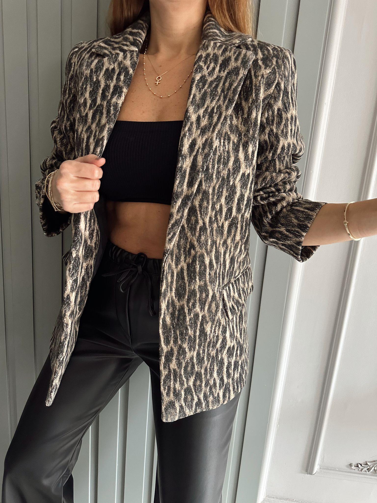 Leopar Blazer Ceket I Chamakh Butik Online Alışveriş