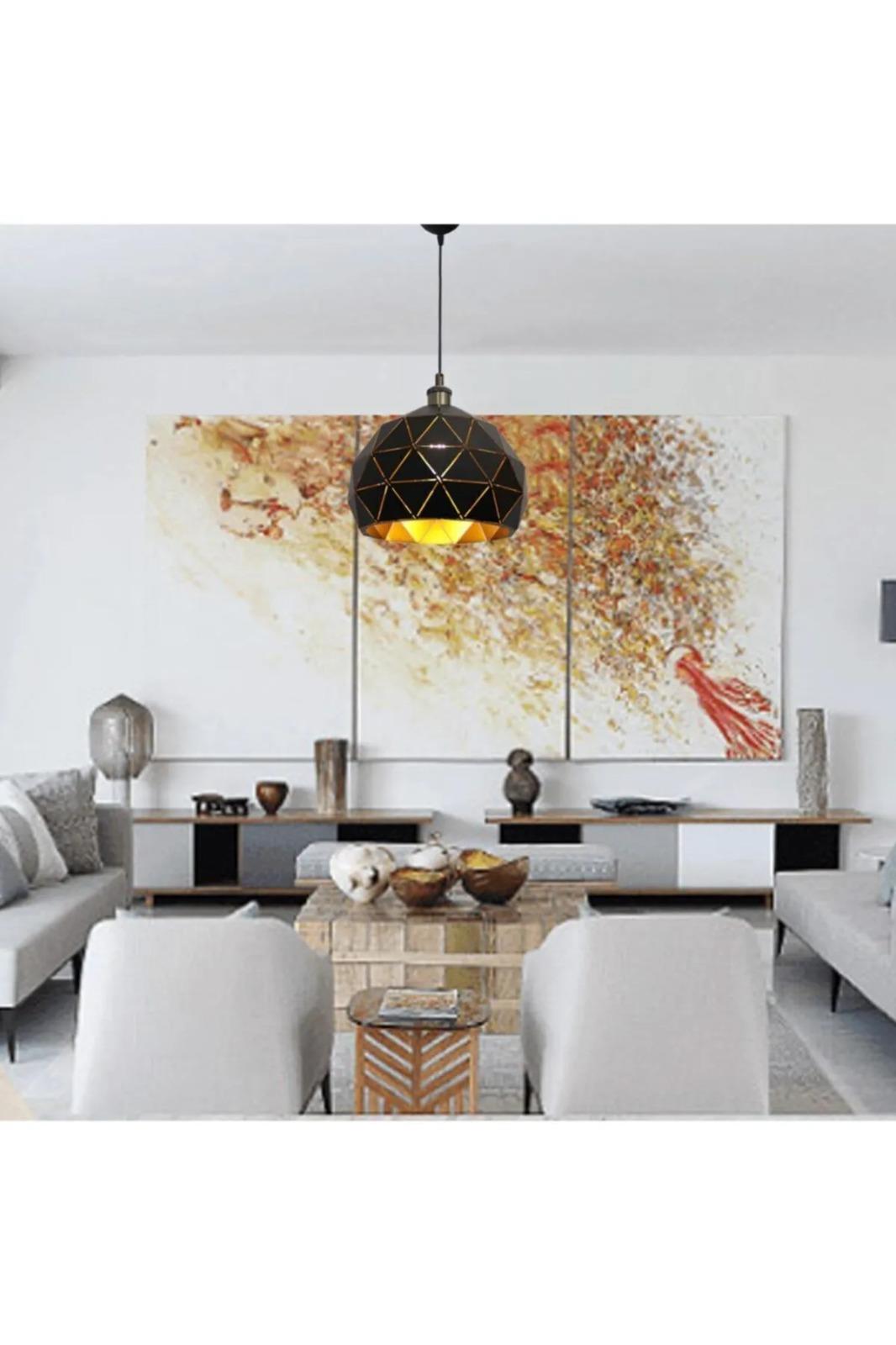 Lily Siyah Tekli Avize Sarkıt Lamba Cafe Restoran Butik Salon Mutfak ...