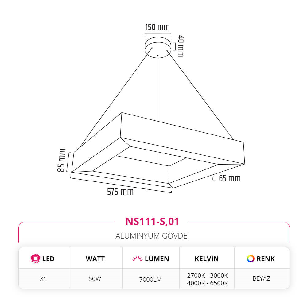 Nevo Linear Sarkıt NS111-S,01 - Nevo Aydınlatma