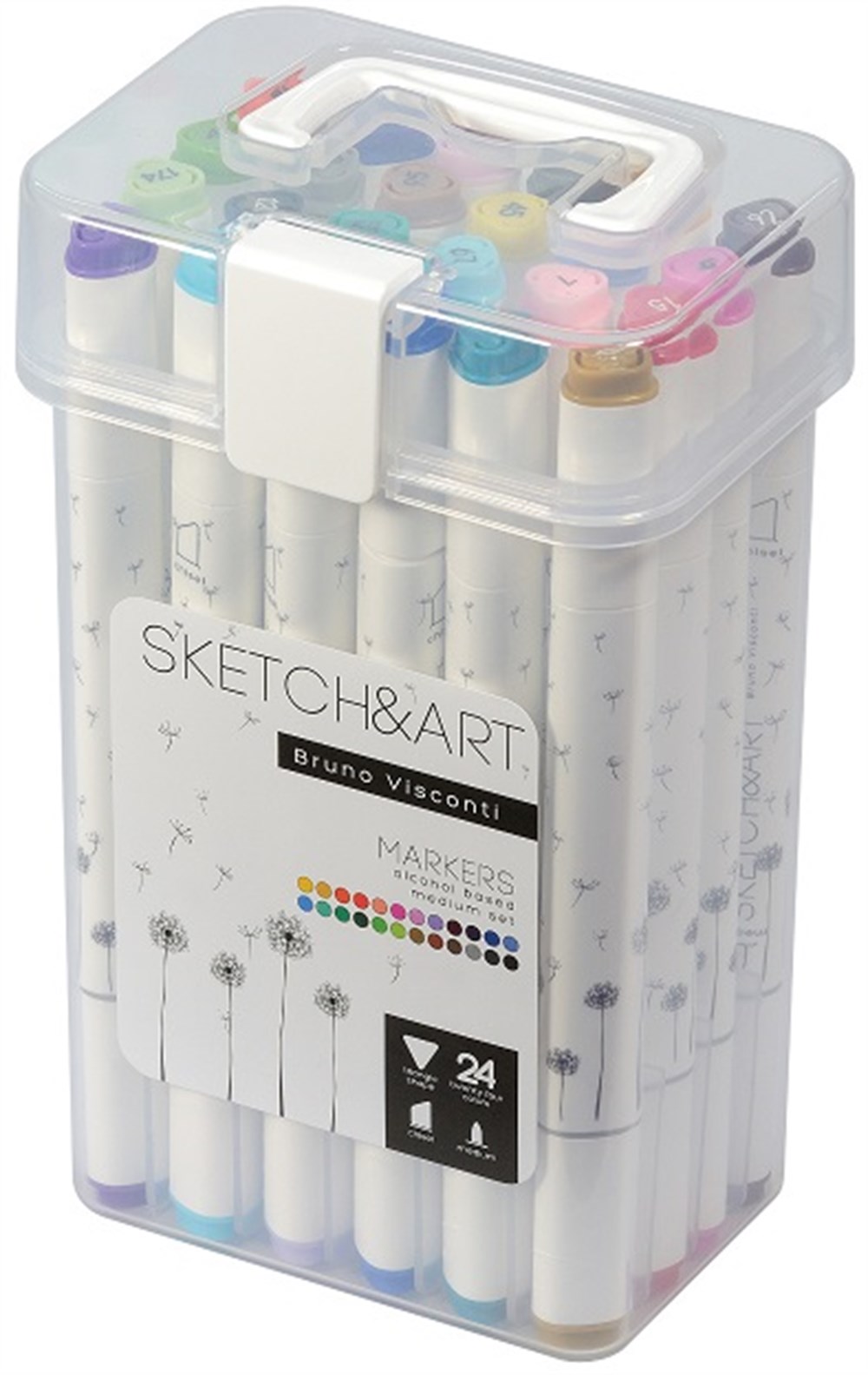 Bruno Visconti Twin Marker Sketch Art 24 Renk | Karin Sanat