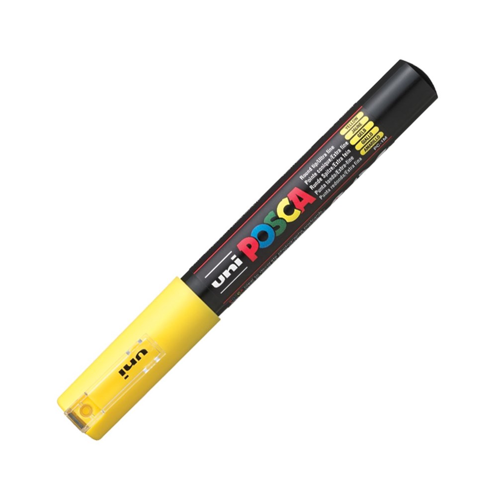 Uni Posca PC-1M Paint Marker 0.7 mm Yellow | Karin Art Supplies