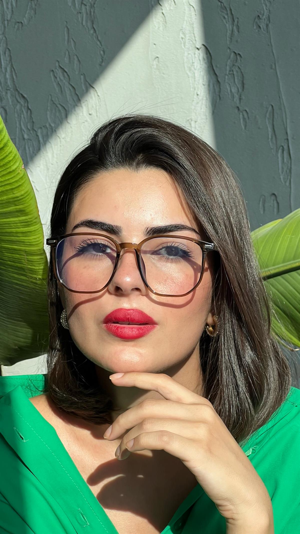 Kinel Mavi Işık Koruyucu Gözlük Yağ Yeşili