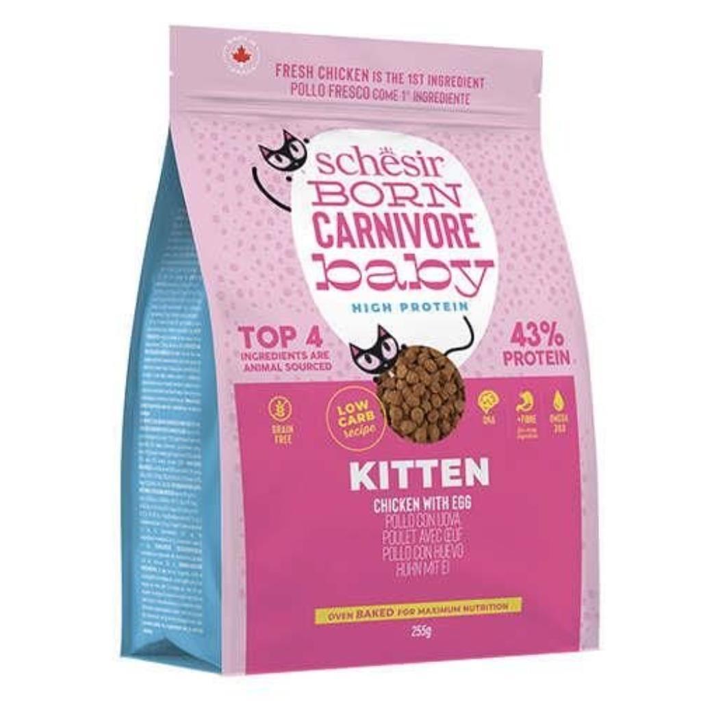 Schesir Born Carnivore Baby Tavuklu ve Yumurtalı Yavru Kedi Maması 255