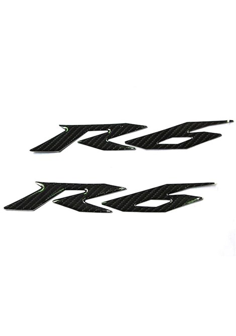 3D Yamaha R6 Orjinal Karbon Sticker 2 Adet 15 cm