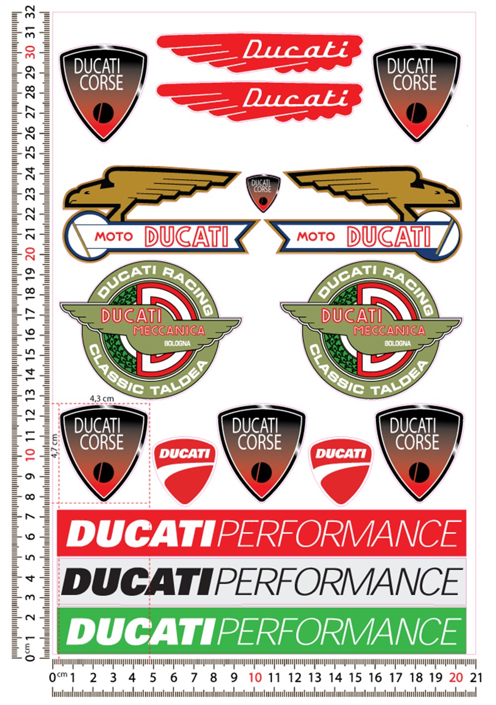 Ducati Sticker Set