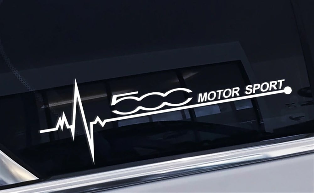 Fiat 500 Motor Sport Sticker 2 Adet