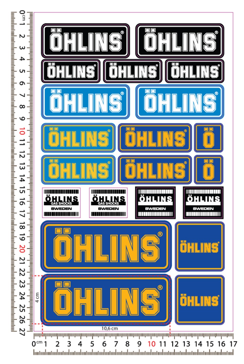 OHLINS Sticker Set
