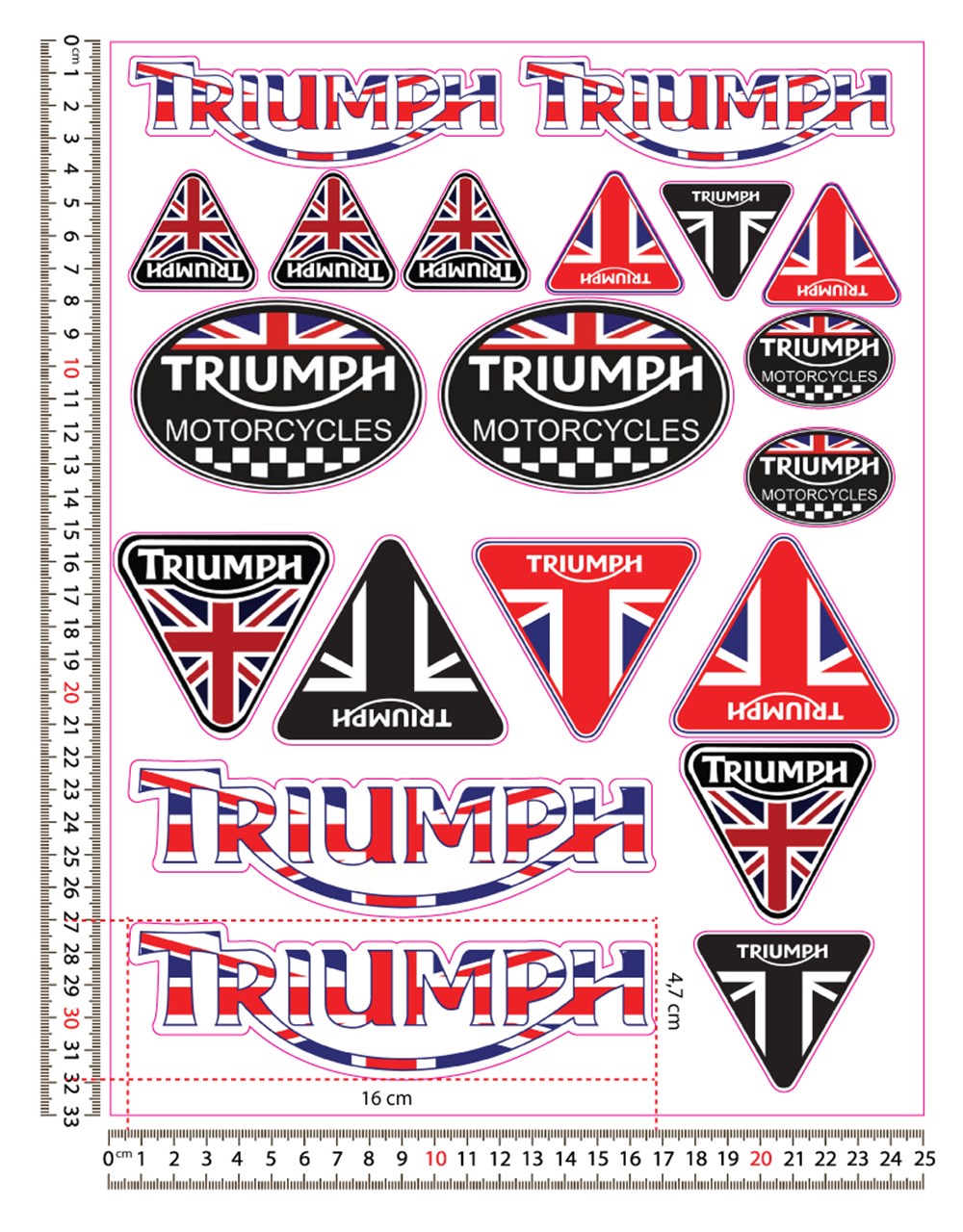 Triumph Sticker Set