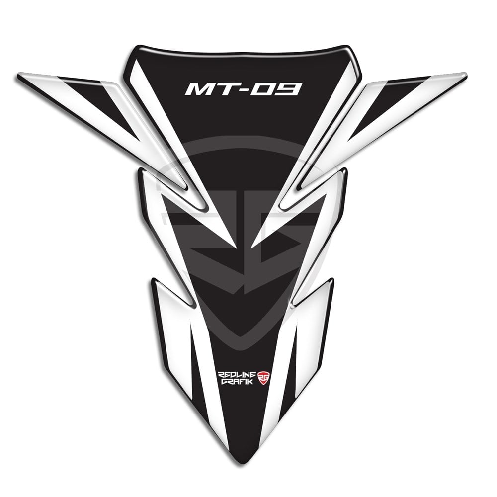 Yamaha MT 09 Tank Pad Beyaz Siyah