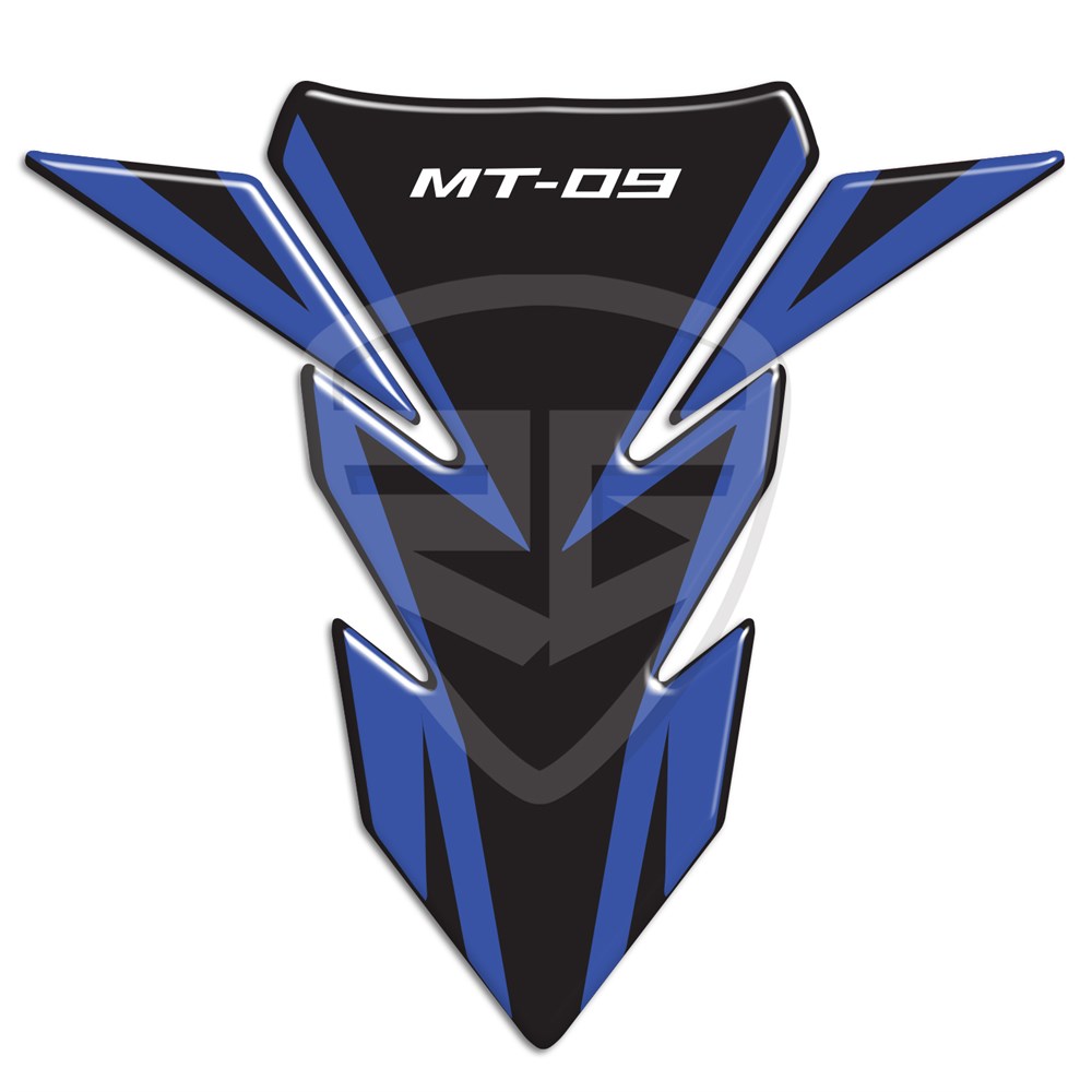 Yamaha MT 09 Tank Pad Depo Kapak Pad Yan Pad Komple Set Mavi Siyah