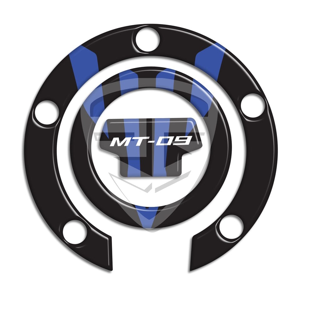Yamaha MT 09 Tank Pad Depo Kapak Pad Yan Pad Komple Set Mavi Siyah