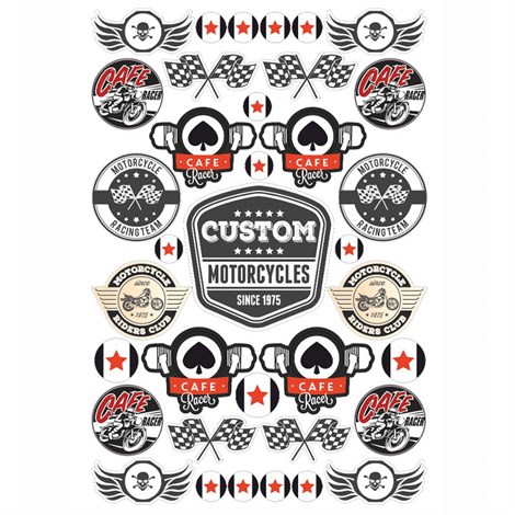 Custom Motosiklet Oto Sticker Seti
