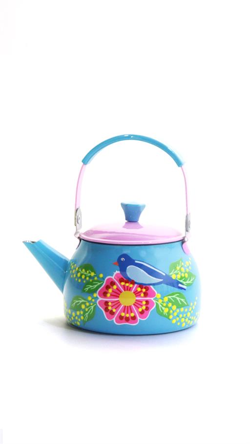 Isiticili Demlik Mor Kus - Dedemin Emayeleri