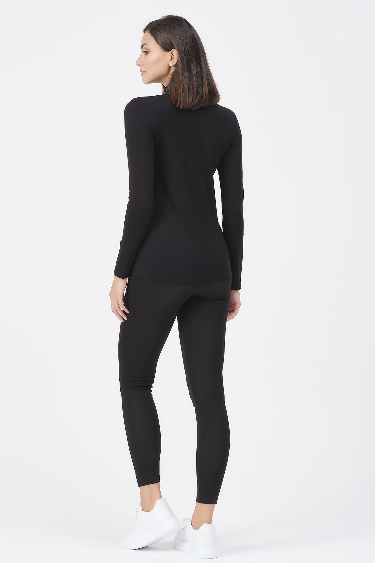 Busa Maternity Long Sleeve Turtleneck Body Black