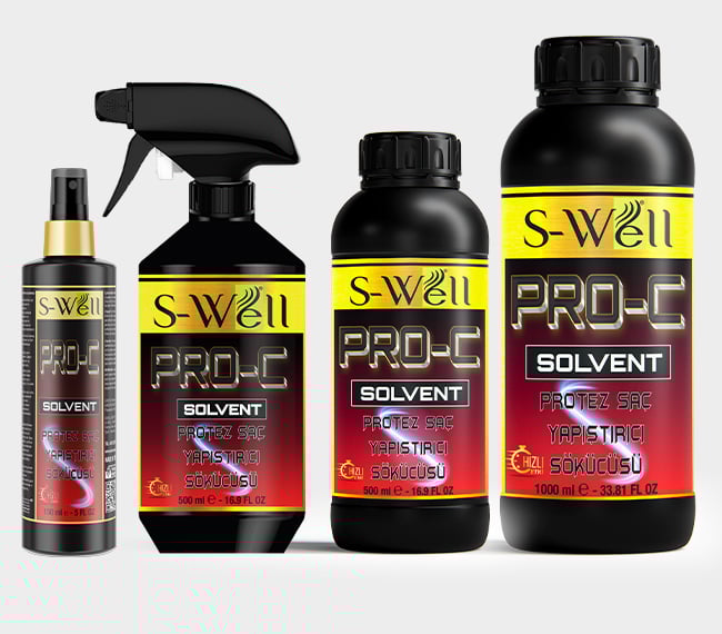 S-Well PRO-C Solvent Protez Saç Bant Sökücüsü 33.81 FL OZ (1000 ML ...
