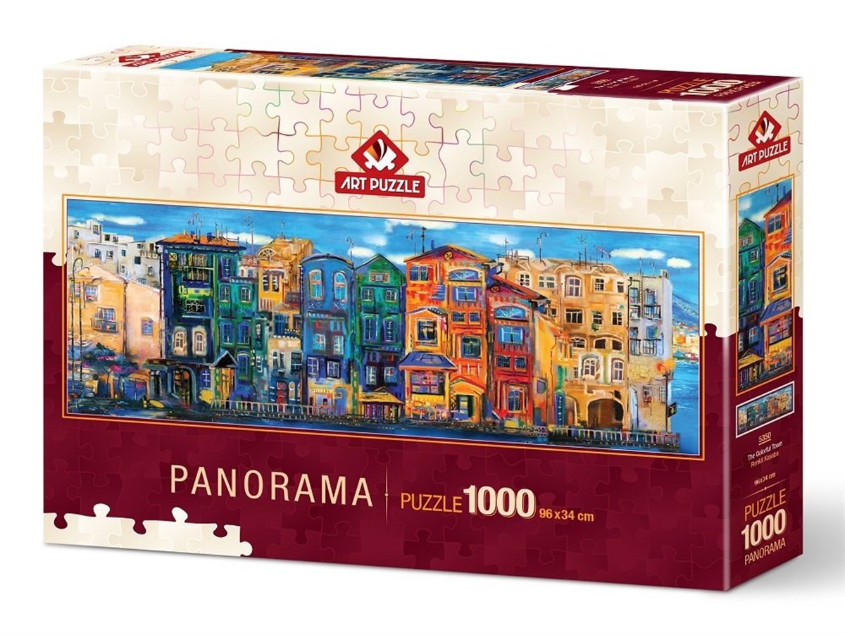 Art Puzzle Renkli Kasaba 1000 Parça Panorama Puzzle | Köln Kütüphane