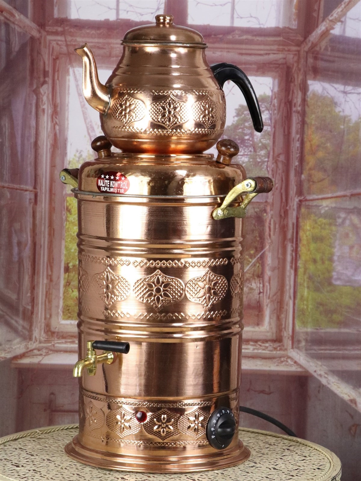 Termostatlı Elektrikli Bakır Semaver ( 7 Lt Otel ve Şantiye Tipi ...