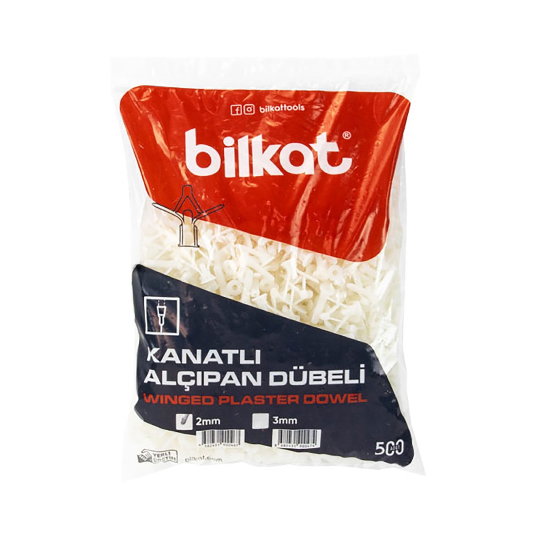 Bilkat Alçıpan Dübeli 3Mm 500 Adet