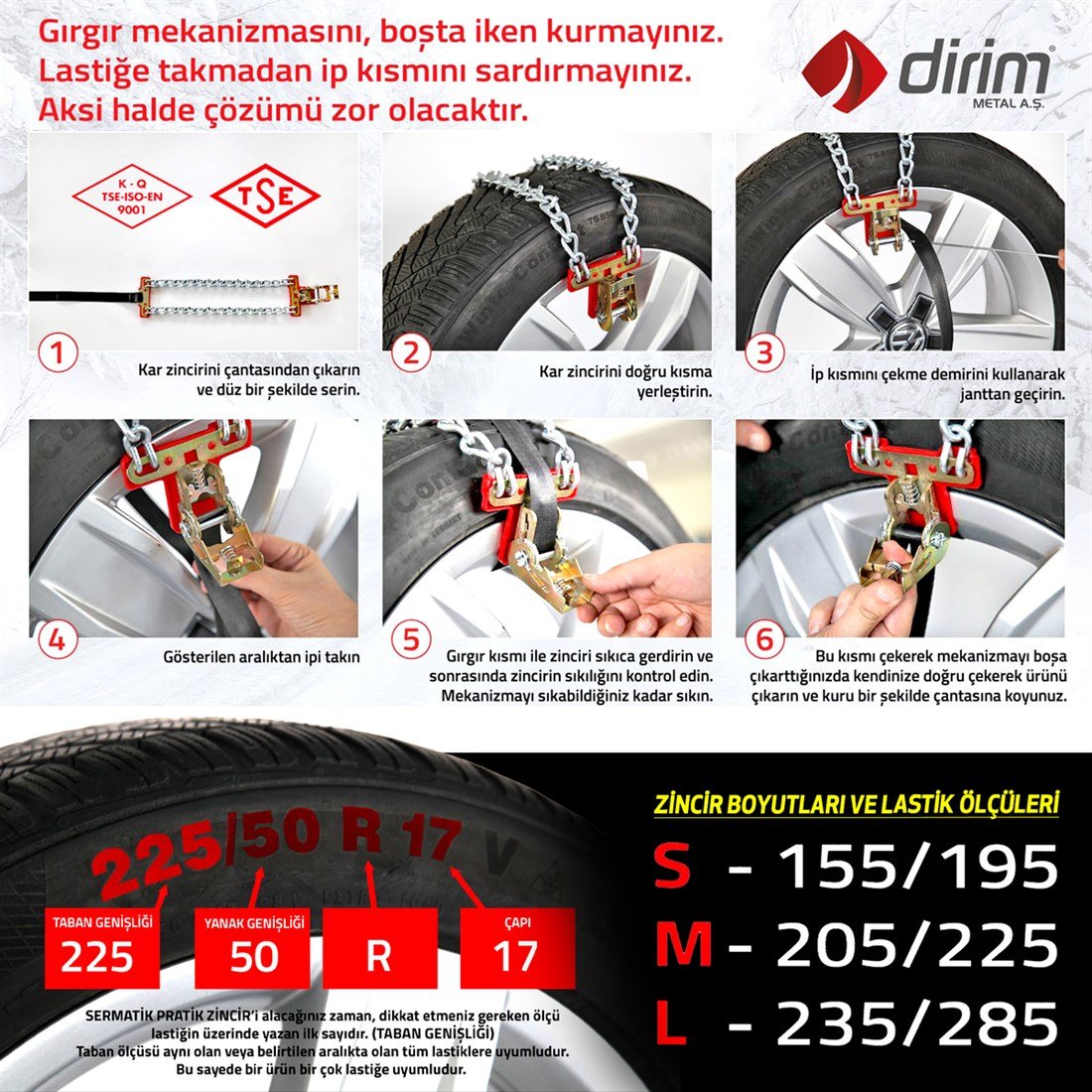 Dirim Kar Zinciri Large KZ103 - 6 Adet