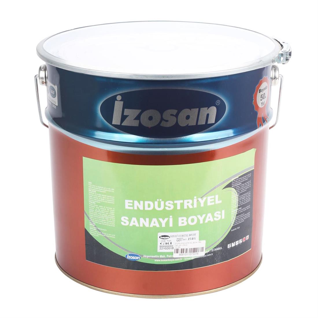 İzosan Endüstriyel Boya Parlak Antrasit Gri Ral7016 15 Kg