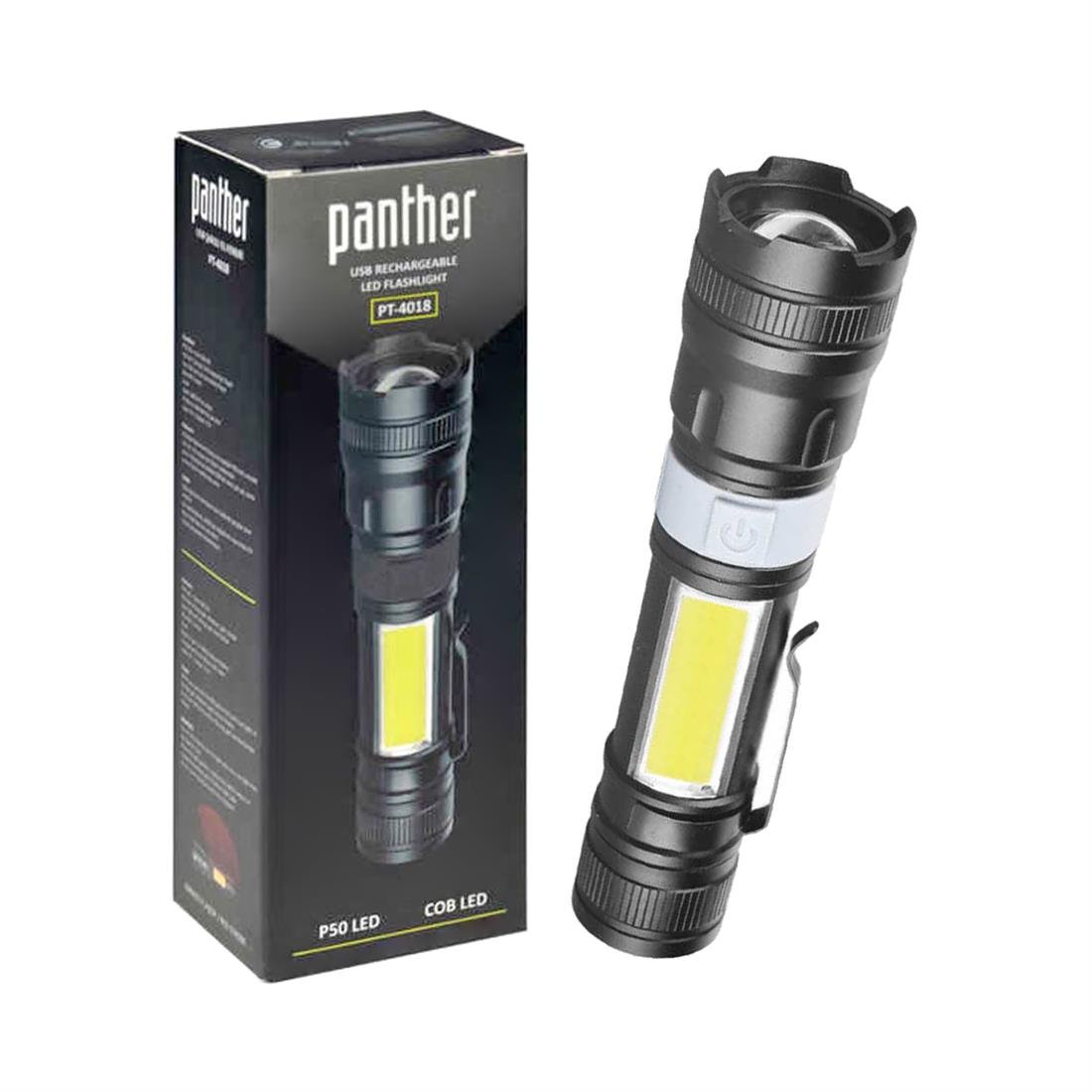 Panther PT-4018 USB Şarjlı El Feneri