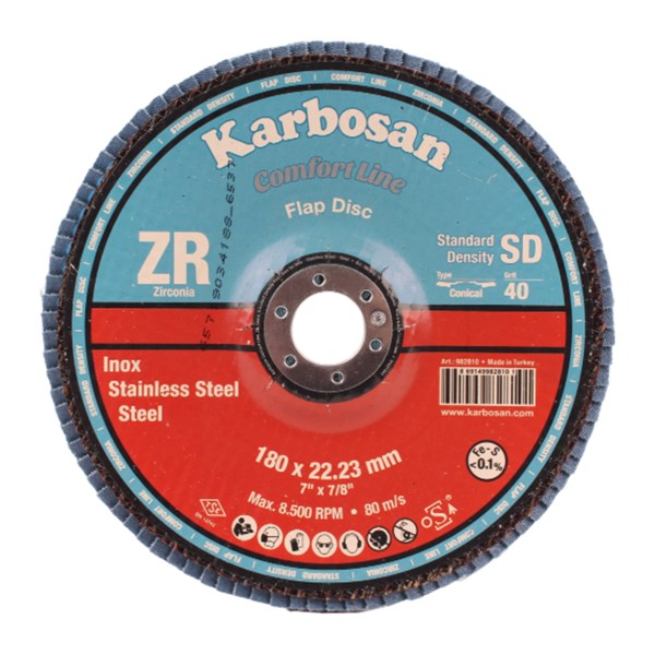 Karbosan 180 Flap Disk Zr40 - 7Kat Karbosan 180 Flap Disk Zr40 - 7Kat