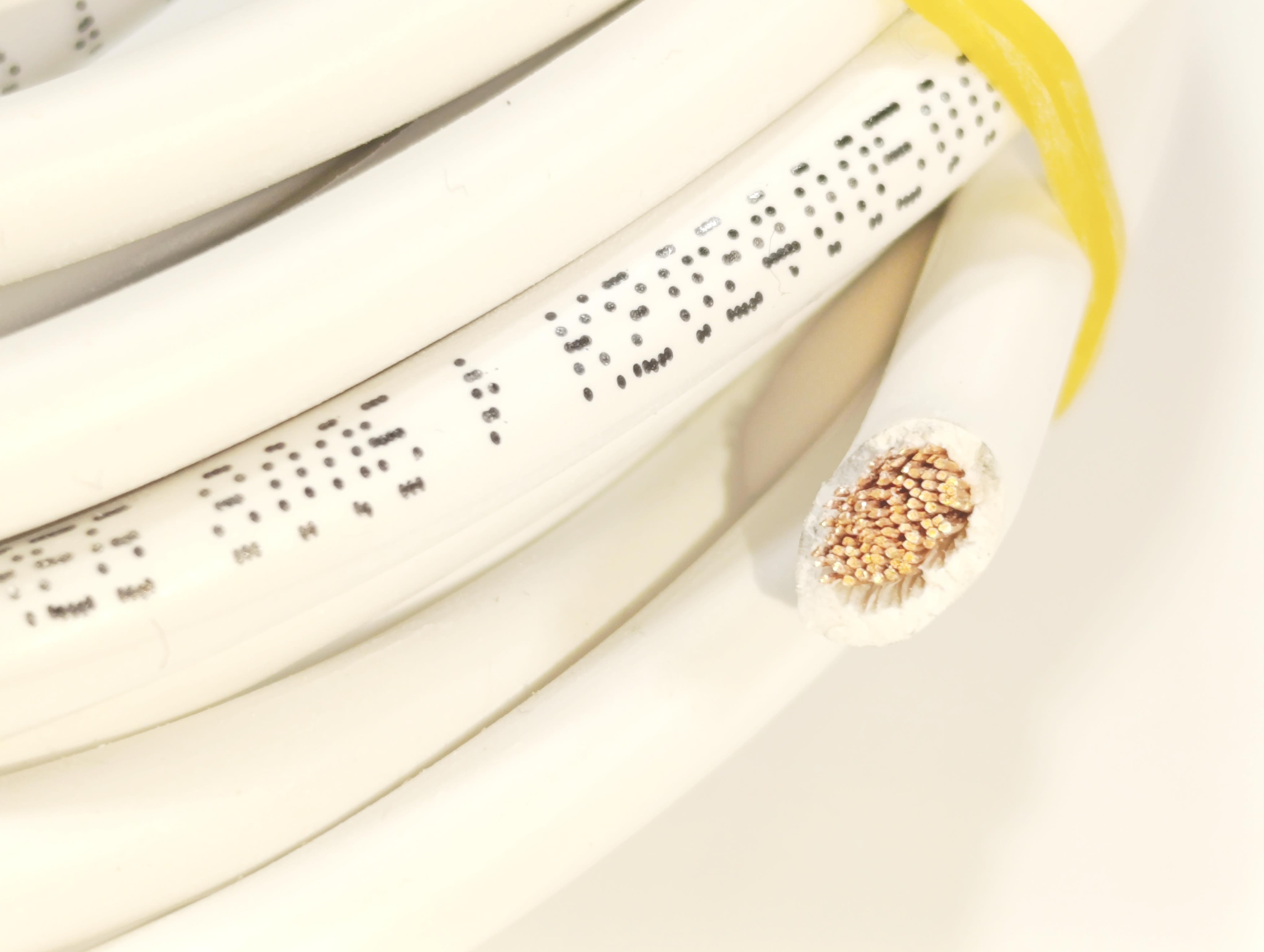 6mm 5metre Yanmaz Silikon Kablo BEYAZ Renk