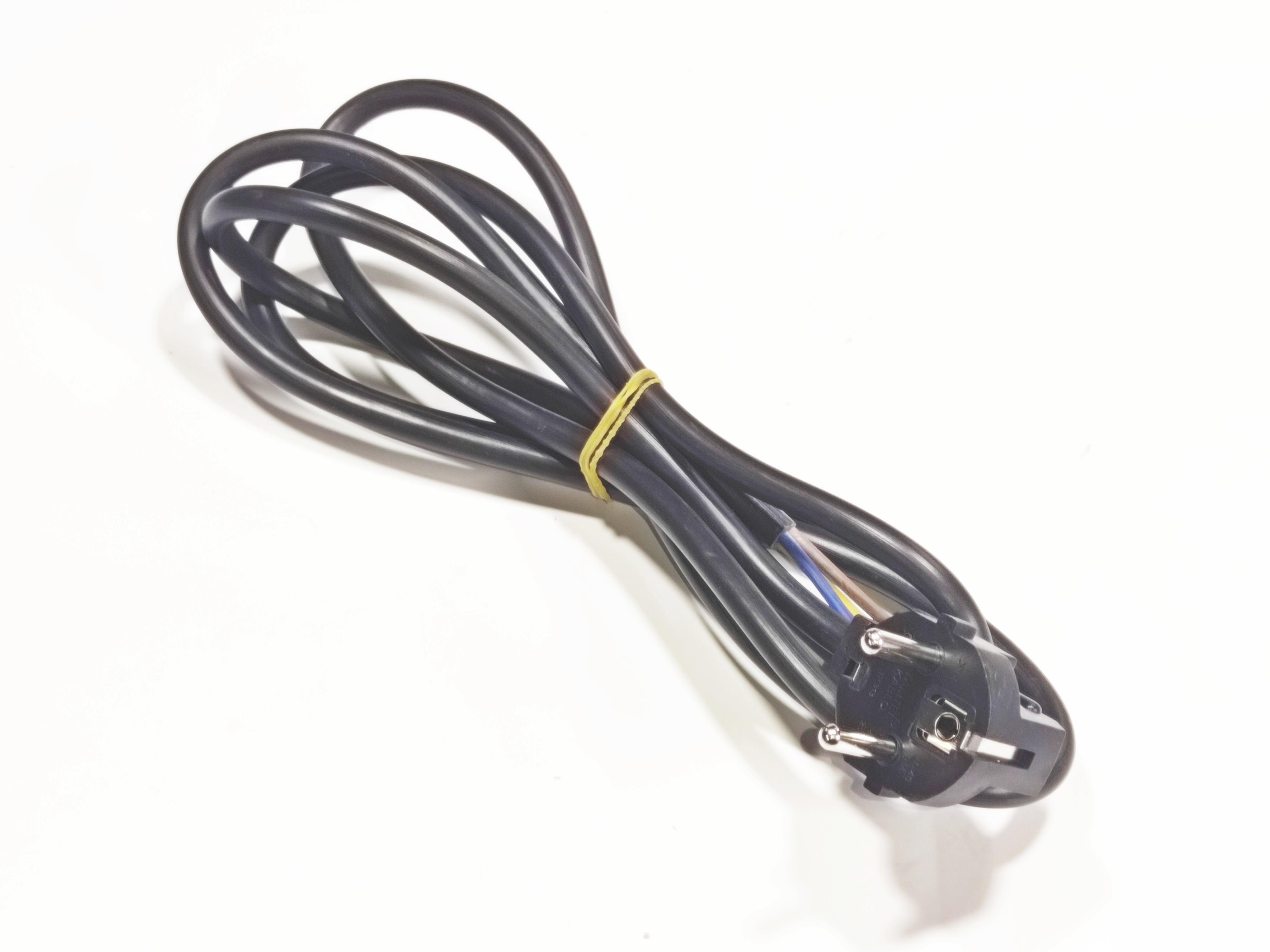 Semaver, Tost Makinesi,Fritöz ve Fırın Enerji Kablosu 2mt 3x1,5mm Siyah Renk