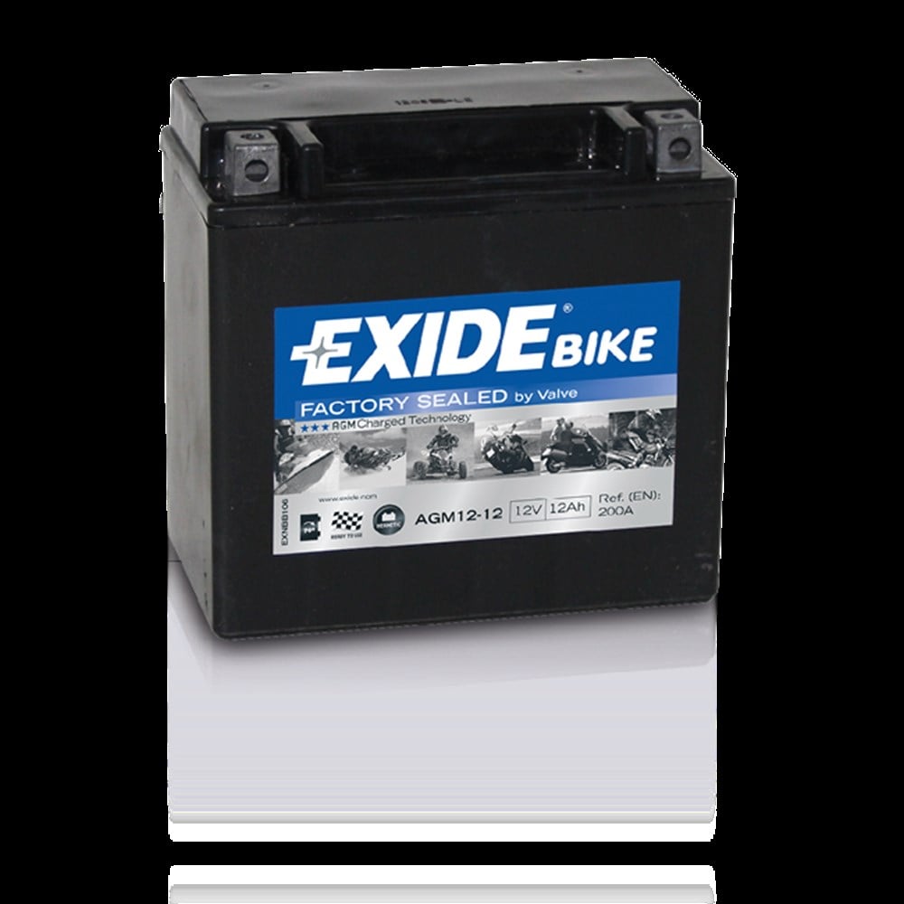 Exide AGM12-12 - Exide 12 Wh 200 Ah Akü 66,00