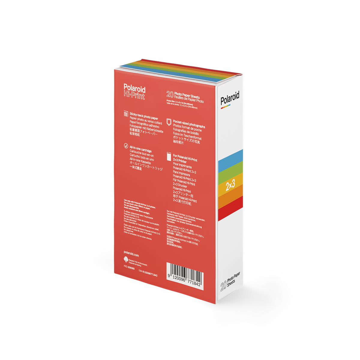 POLAROID Hi·Print 2×3 Gen 2 Paper Cartridge - 20 Sheets