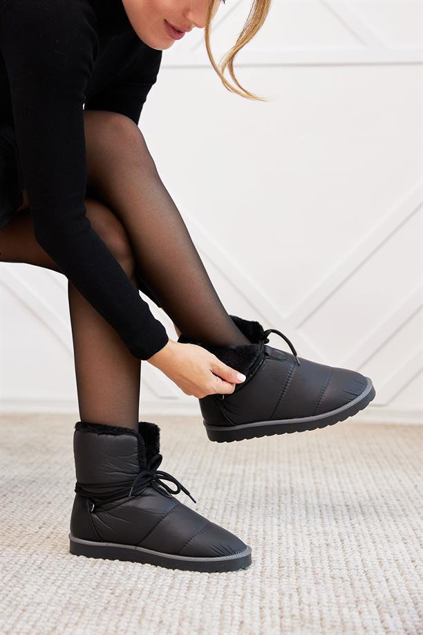 Siyan Siyah İçi Yünlü İpli Bot