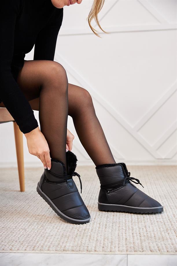 Siyan Siyah İçi Yünlü İpli Bot