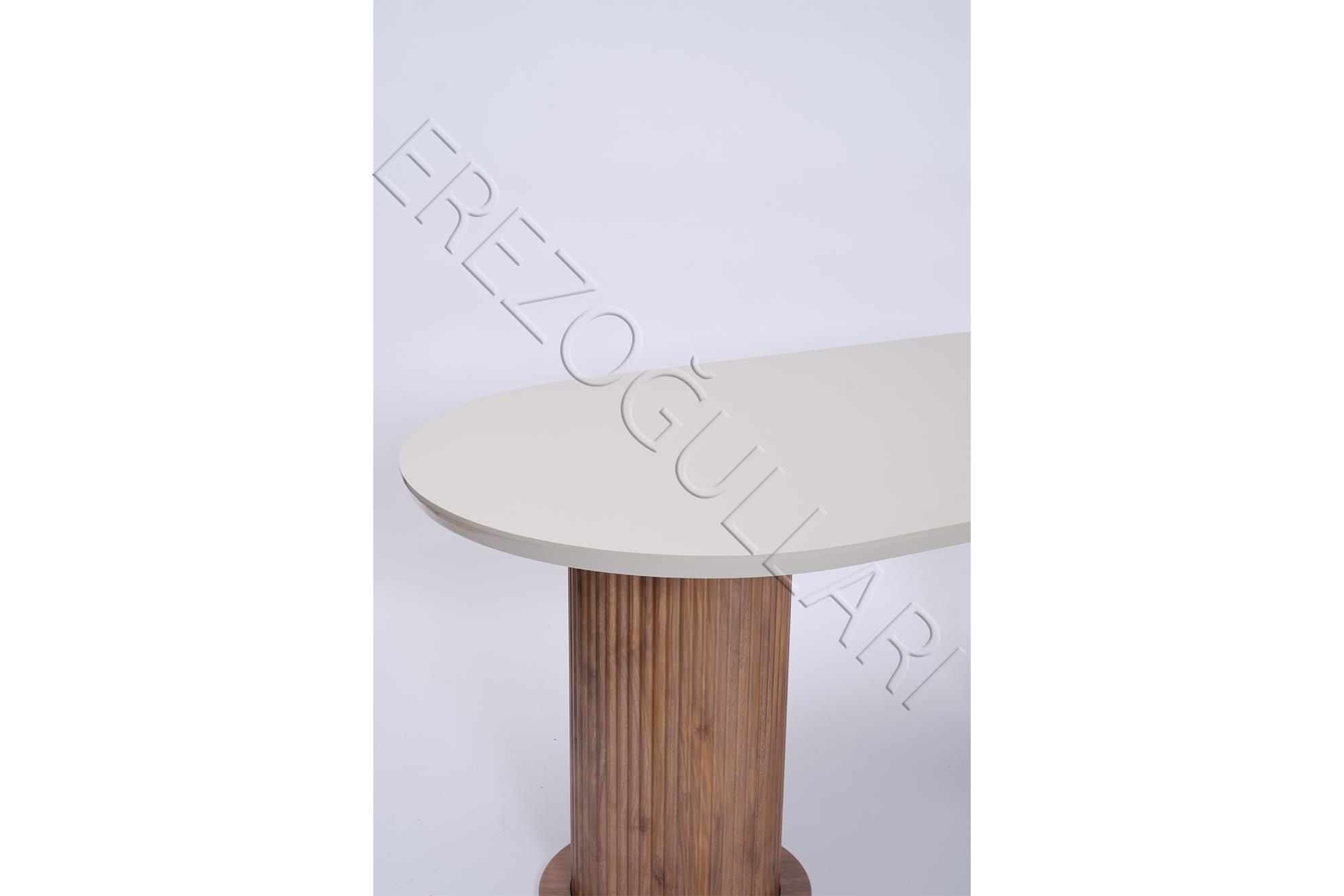 Bohem Kum Beji Boyalı Masa Sandalye Takımı 90x170