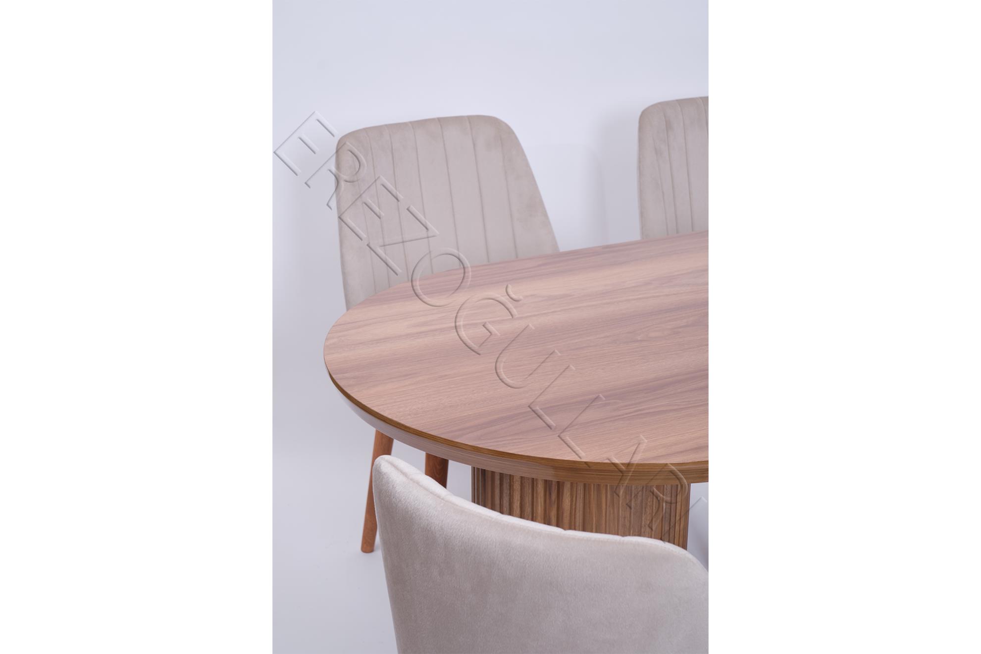 Bohem Milano Lak Panel Yemek Masa Sandalye Takımı 90x170