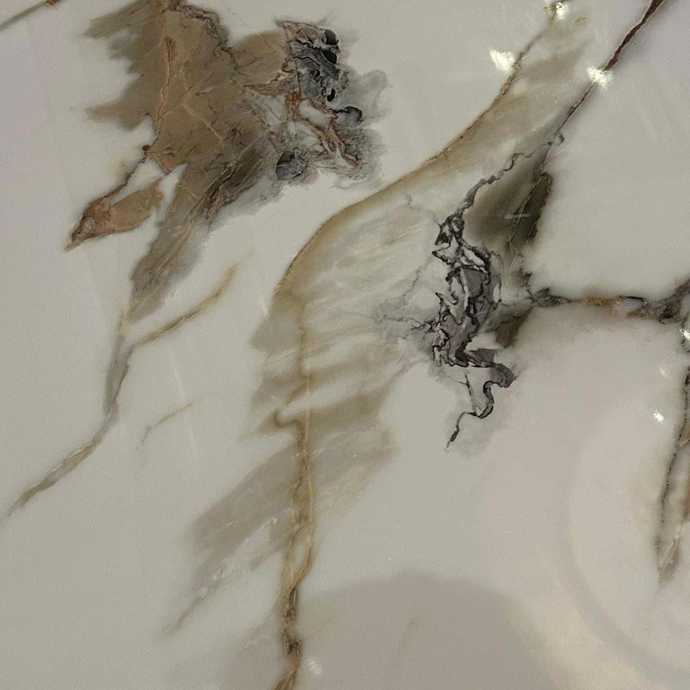 Beyaz Gold Siyah Mermer Desenli Pvc Duvar Paneli 122*280cm - Dekonil