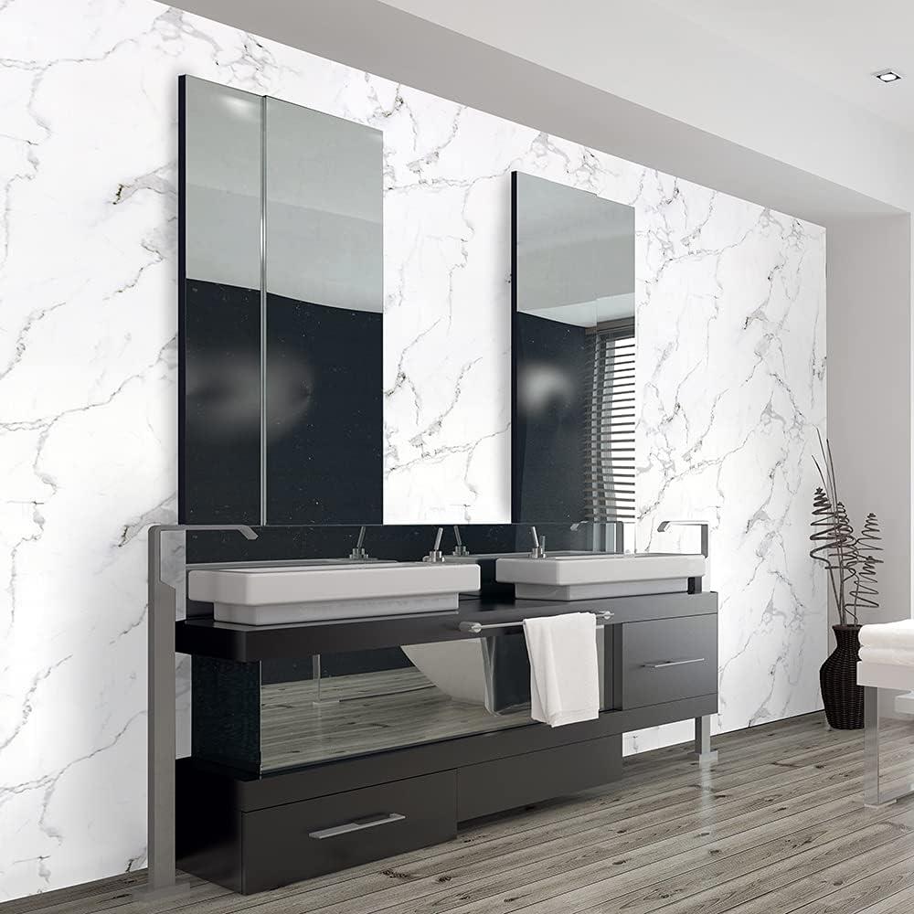 Bianco Carrara Mermer Desenli Pvc Duvar Paneli 60*120cm | Dekonil