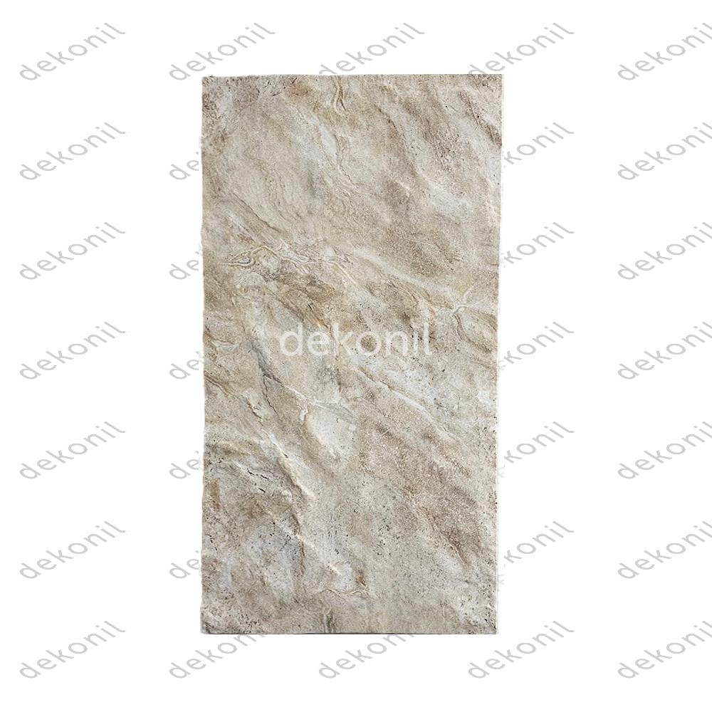 Mermer Desenli EPS Duvar Paneli Beige 50*120 cm - Dekonil
