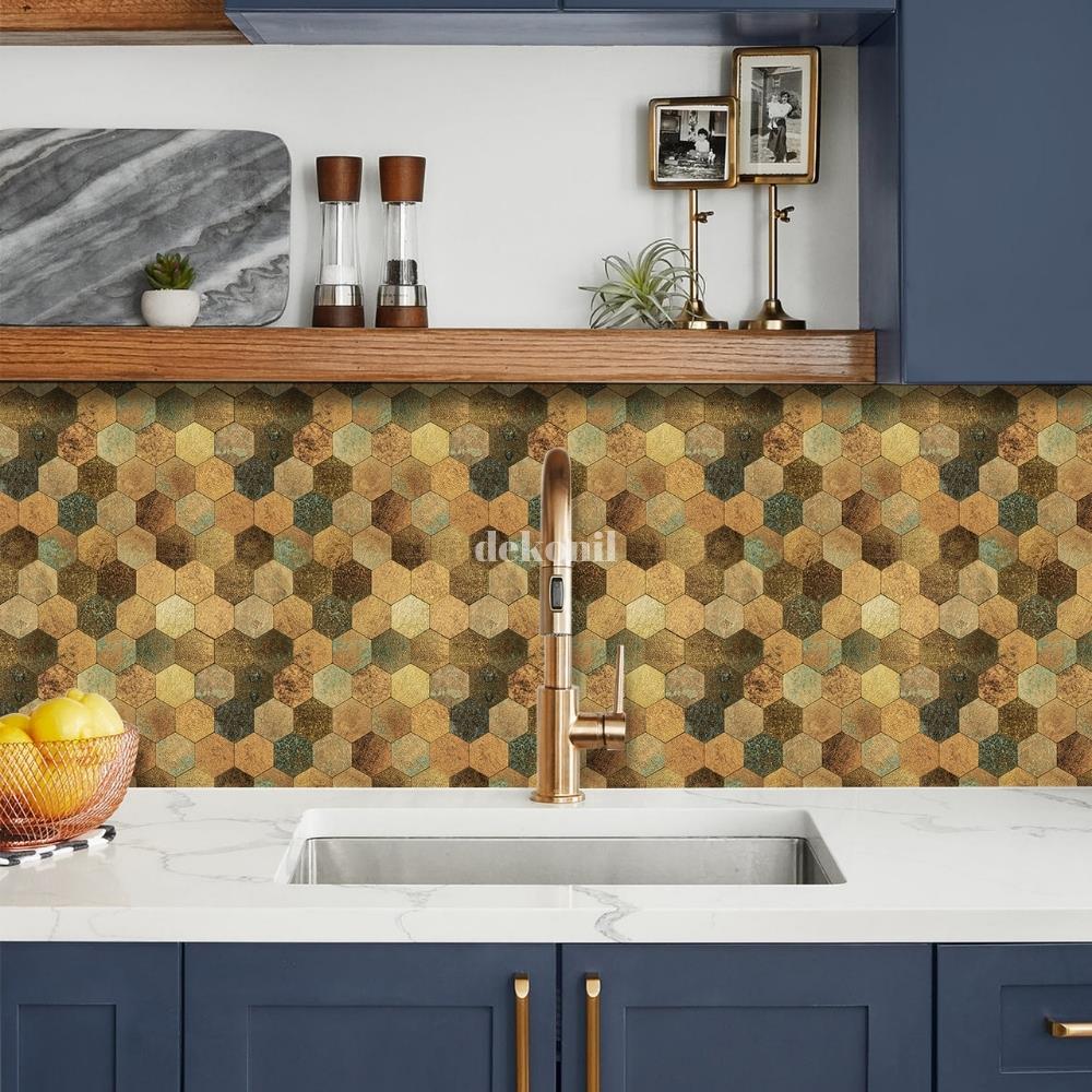 PrimeLock Kendinden Yapışkanlı Mozaik Karo Altıgen Mix 29*28 cm (10 ...