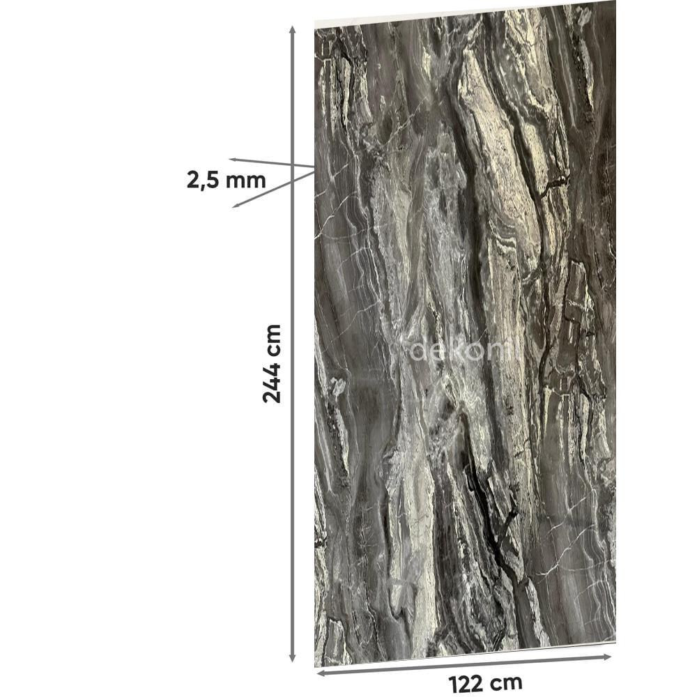 Sülfür Rock Mermer Desenli Pvc Duvar Paneli 122*244cm - Dekonil
