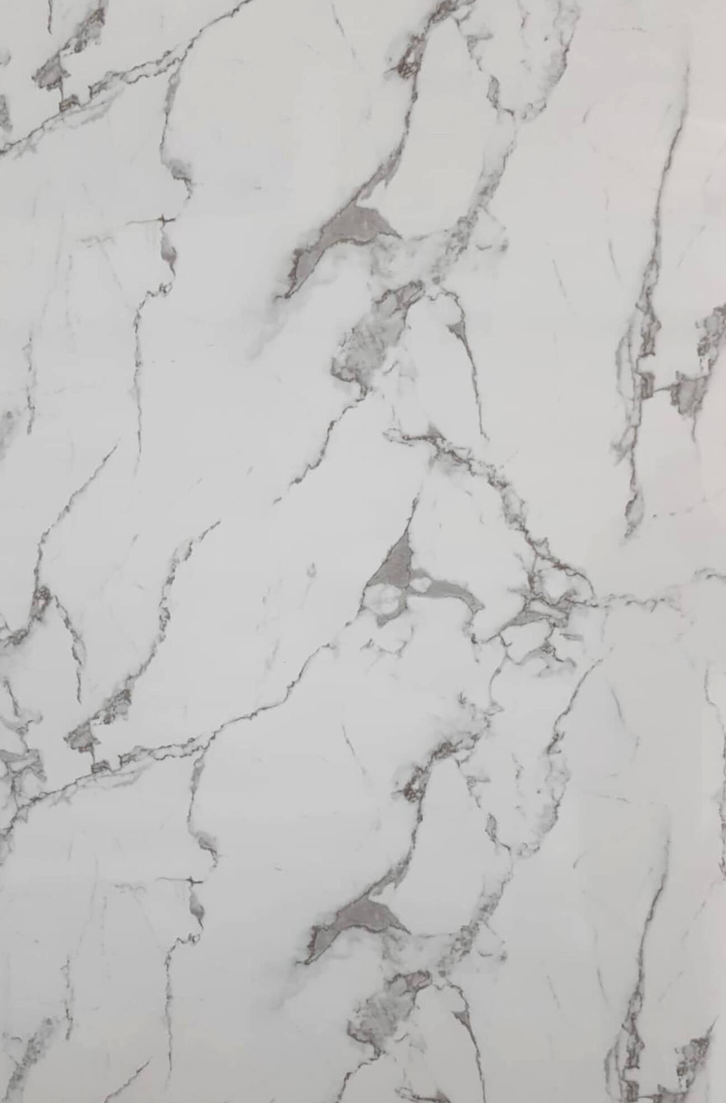 White Mermer Desenli Pvc Duvar Paneli 122*244cm | Dekonil