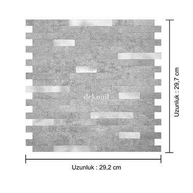PrimeLock Kendinden Yapışkanlı Mozaik Karo Gümüş 27*27 cm (10 Adet ...