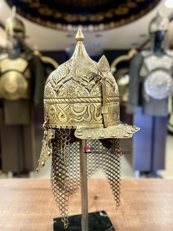 Handcrafted Brass Ottoman Helmet - Historical and Aesthetic Decorative ...