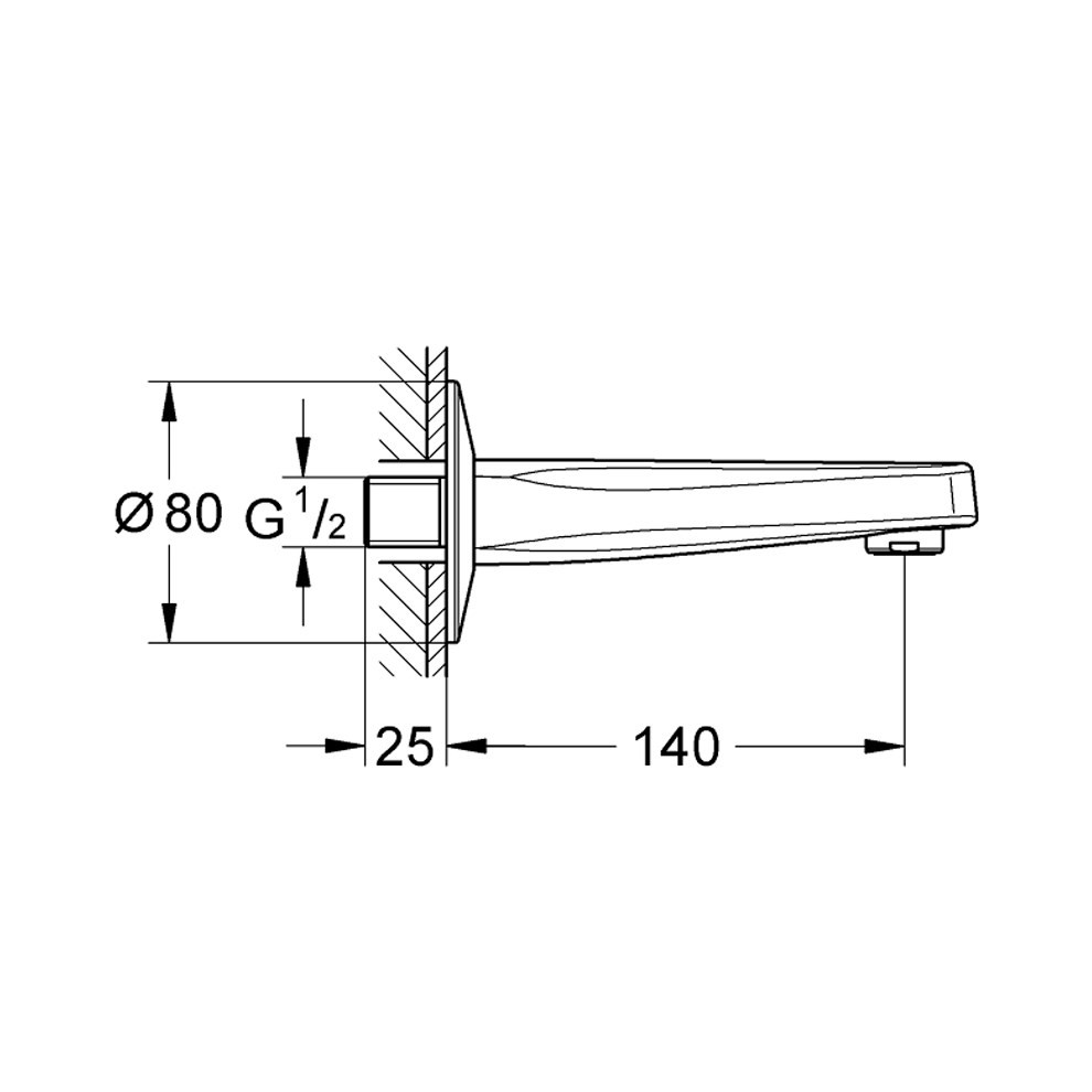 Grohe Baucurve Çıkış Ucu - Banyotrendy