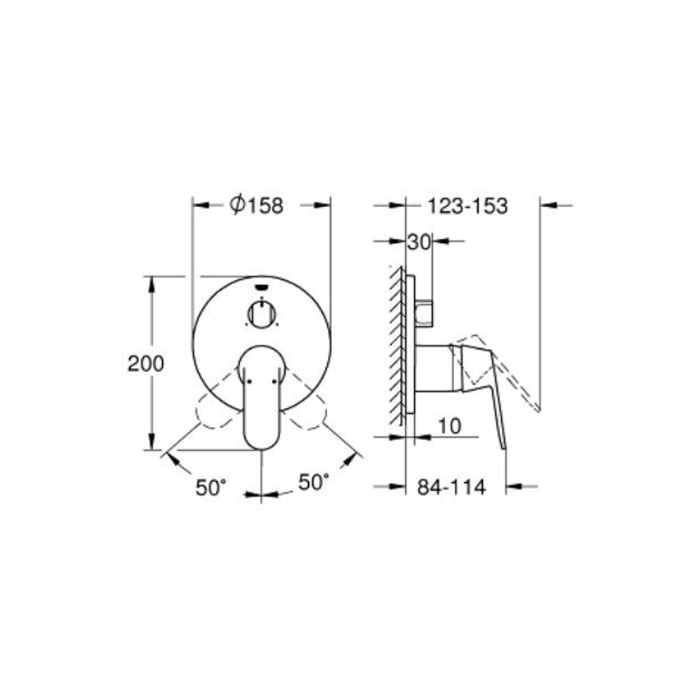 Grohe Eurocosmo Üç Yönlü Krom Banyo Bataryası - Banyotrendy